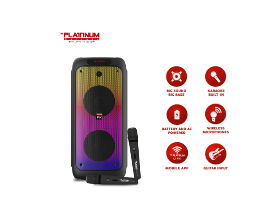 Platinum DK88 Party Jukebox Speaker w/ Built-in Karaoke - Partybox and ...