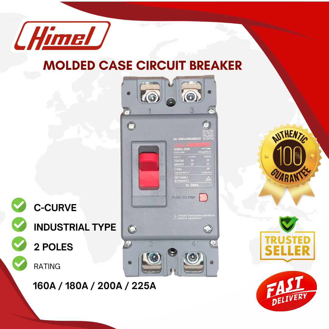 Himel Molded Case Circuit Breaker 125A - 225A, 2-poles, 220V~415VAC ...