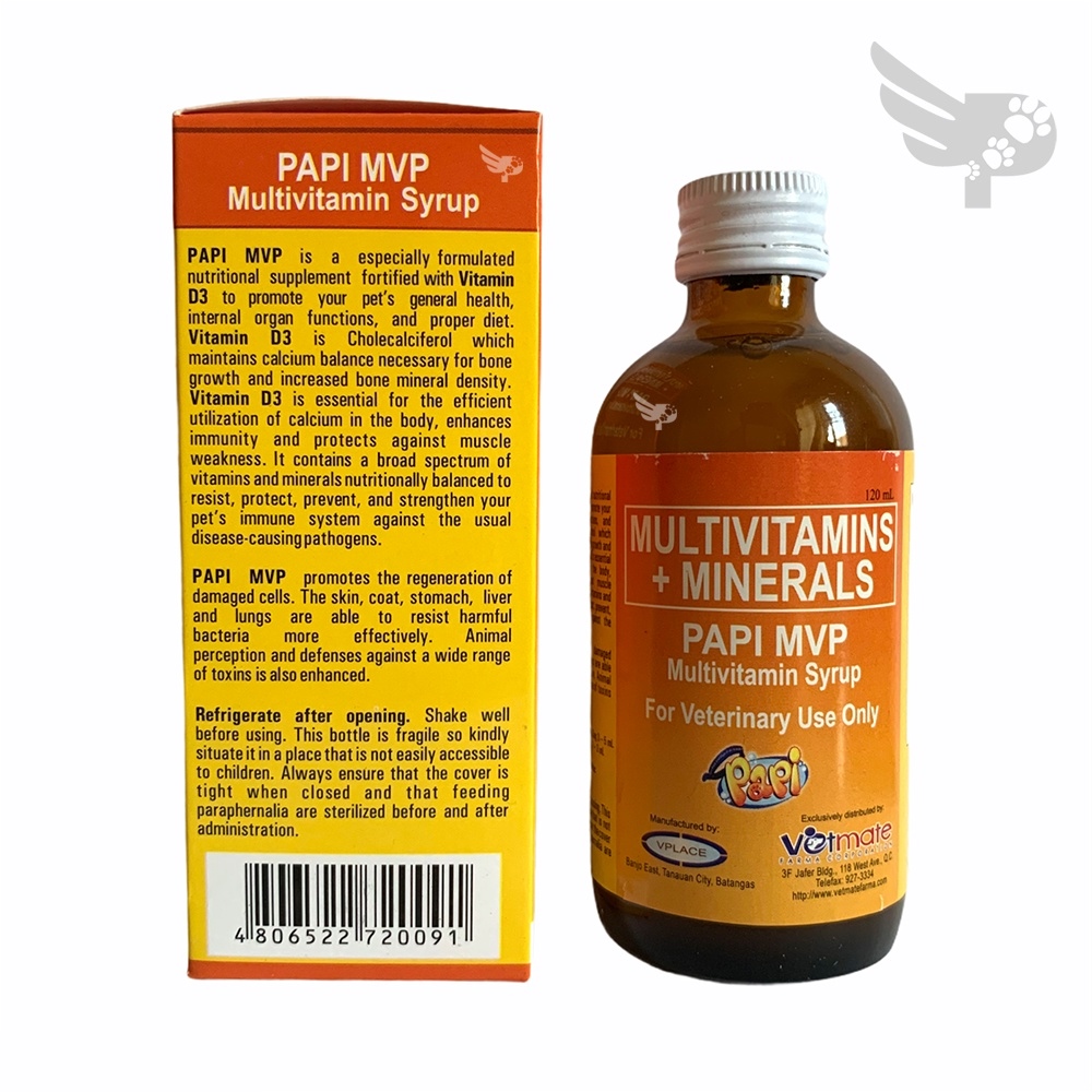 Papi MVP 120ml - Papi - Multivitamin Syrup - petpoultryph | Lazada PH