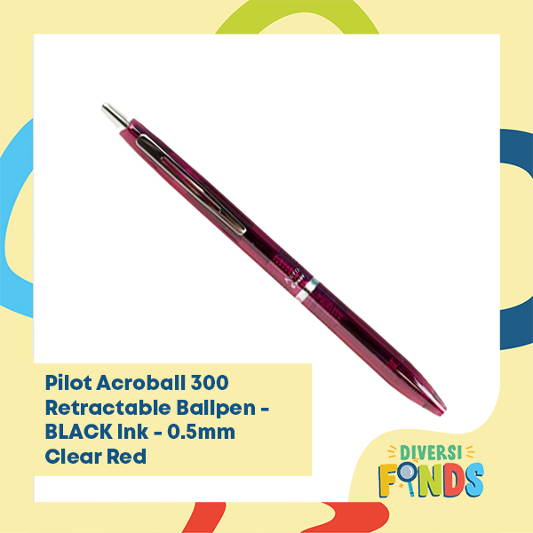 Pilot Acroball 300 Retractable Ballpen - BLACK Ink - 0.5mm - ASSTD ...