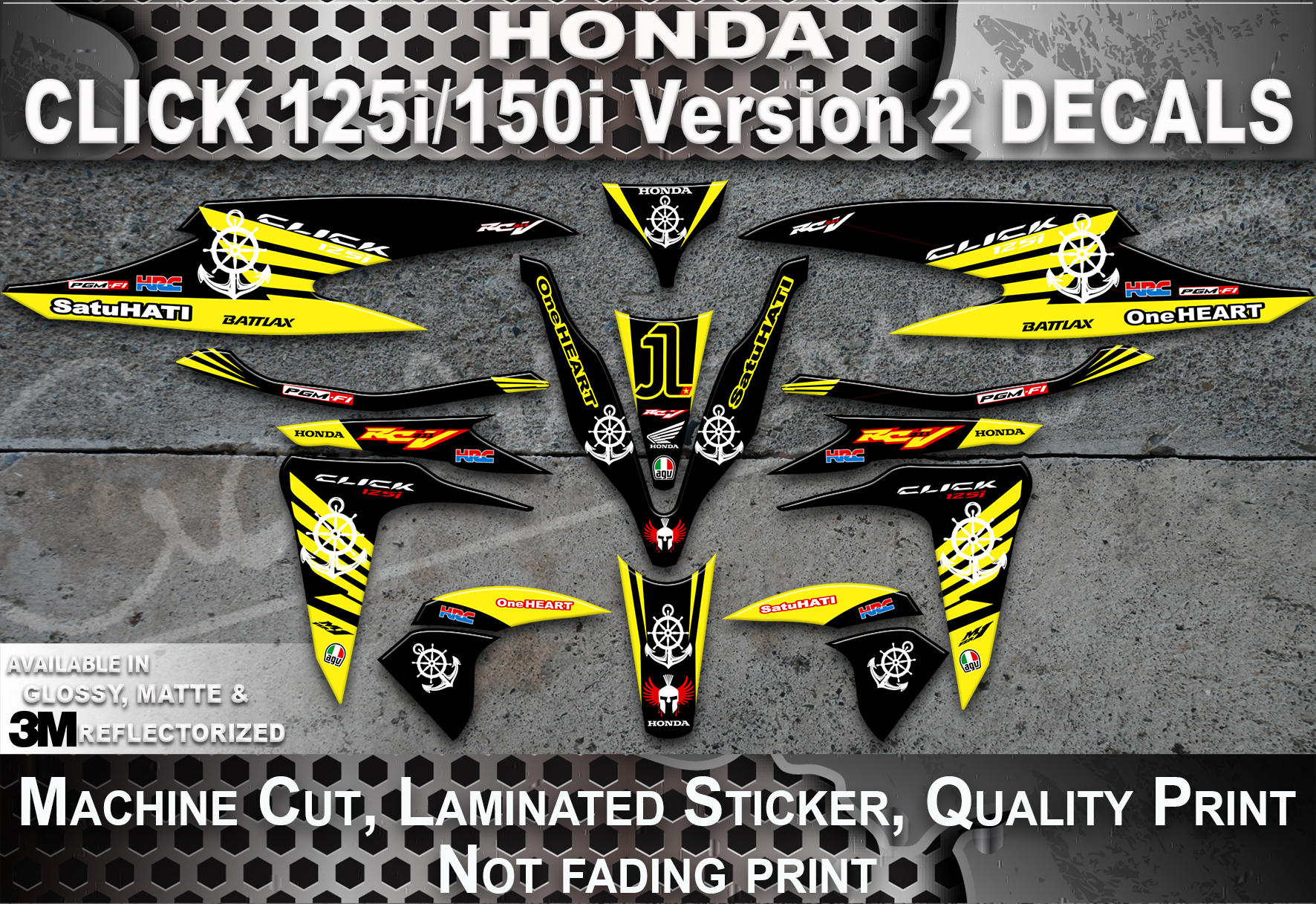 Honda Click Version 2 Decals | Lazada PH