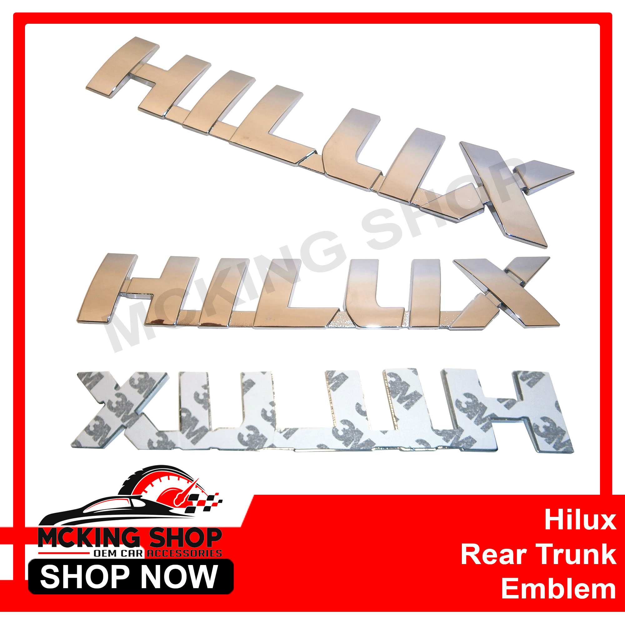 HILUX Word Tailgate Badge Emblem (Chrome) | Lazada PH