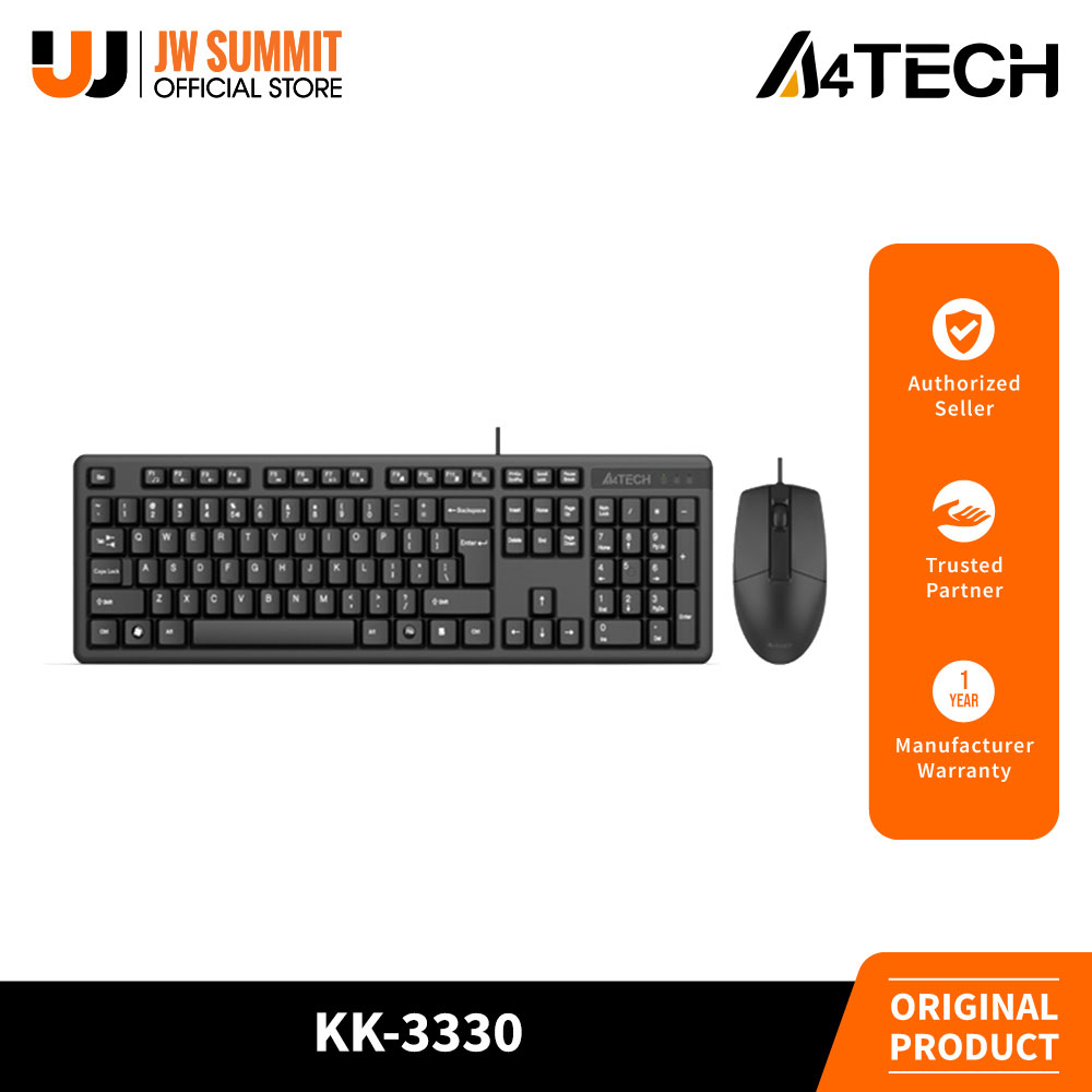 A4Tech KK-3330 Multimedia FN Laser Inscribed Keys Desktop Wired ...