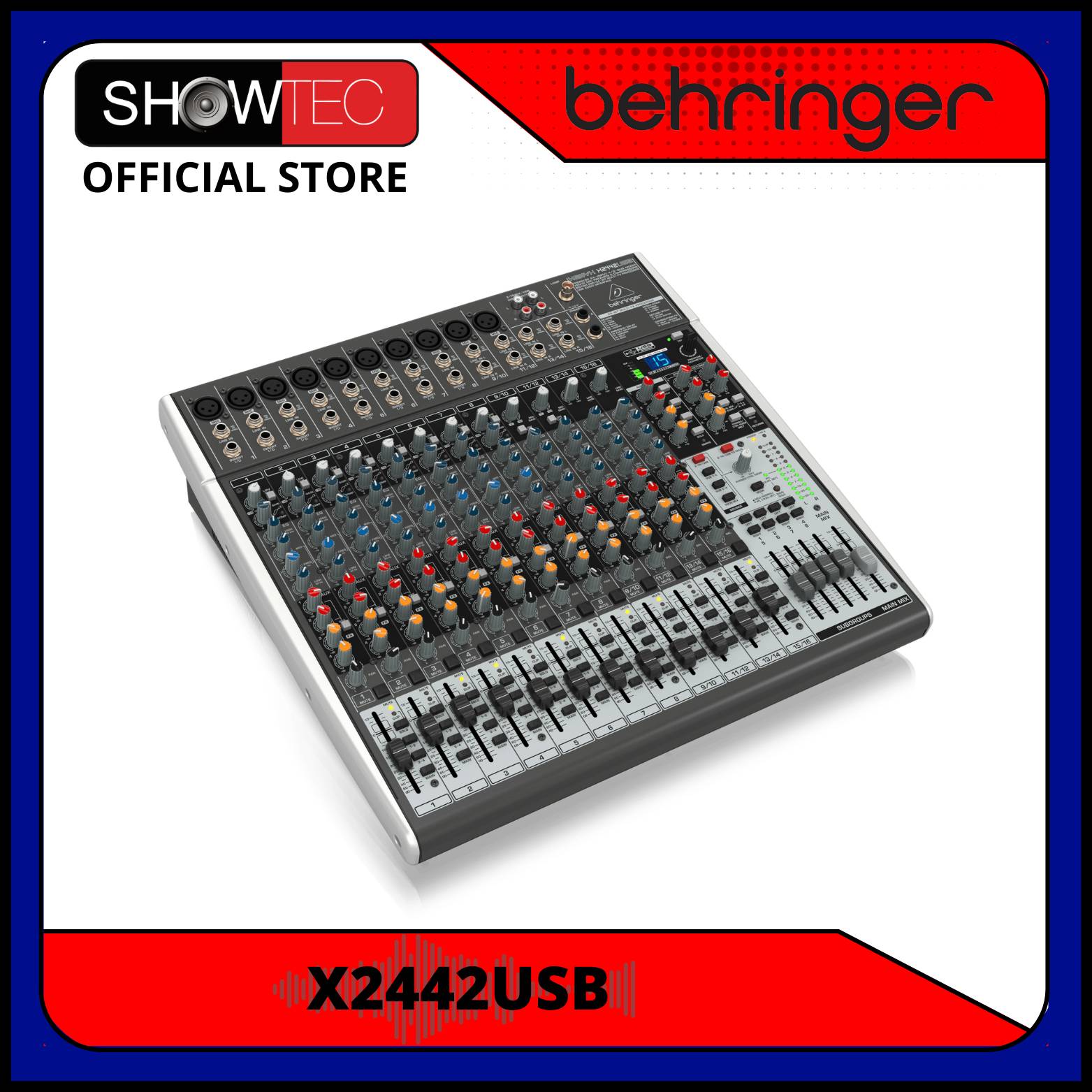 Behringer X2442USB Premium 24-Input 4/2-Bus Mixer with XENYX Mic ...