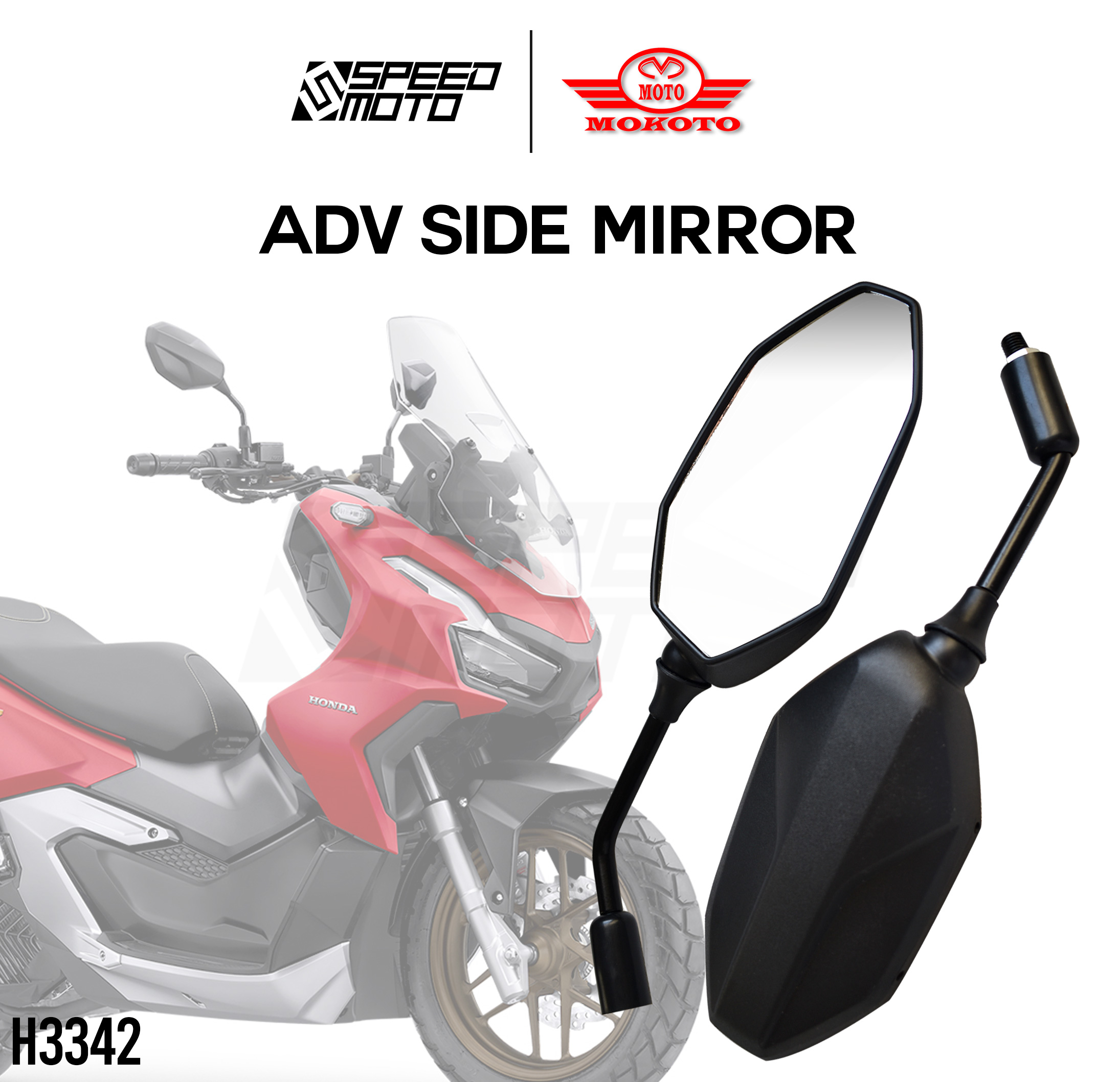 ADV SIDE MIRROR H3342 ADJUSTABLE SIDE MIRROR CLEAR AND NON-GRADED LENS ...