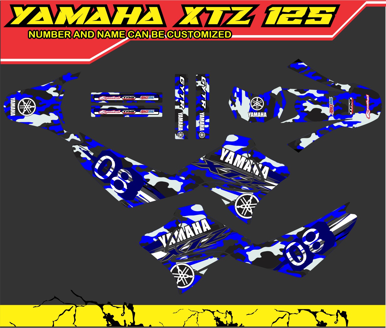 Yamaha xtz 125 full body decals | Lazada PH