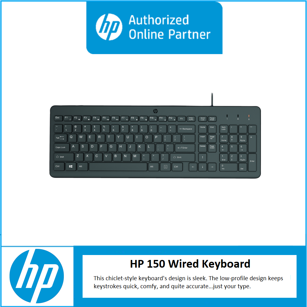 HP 150 Wired Keyboard | HP Keyboard | Lazada PH