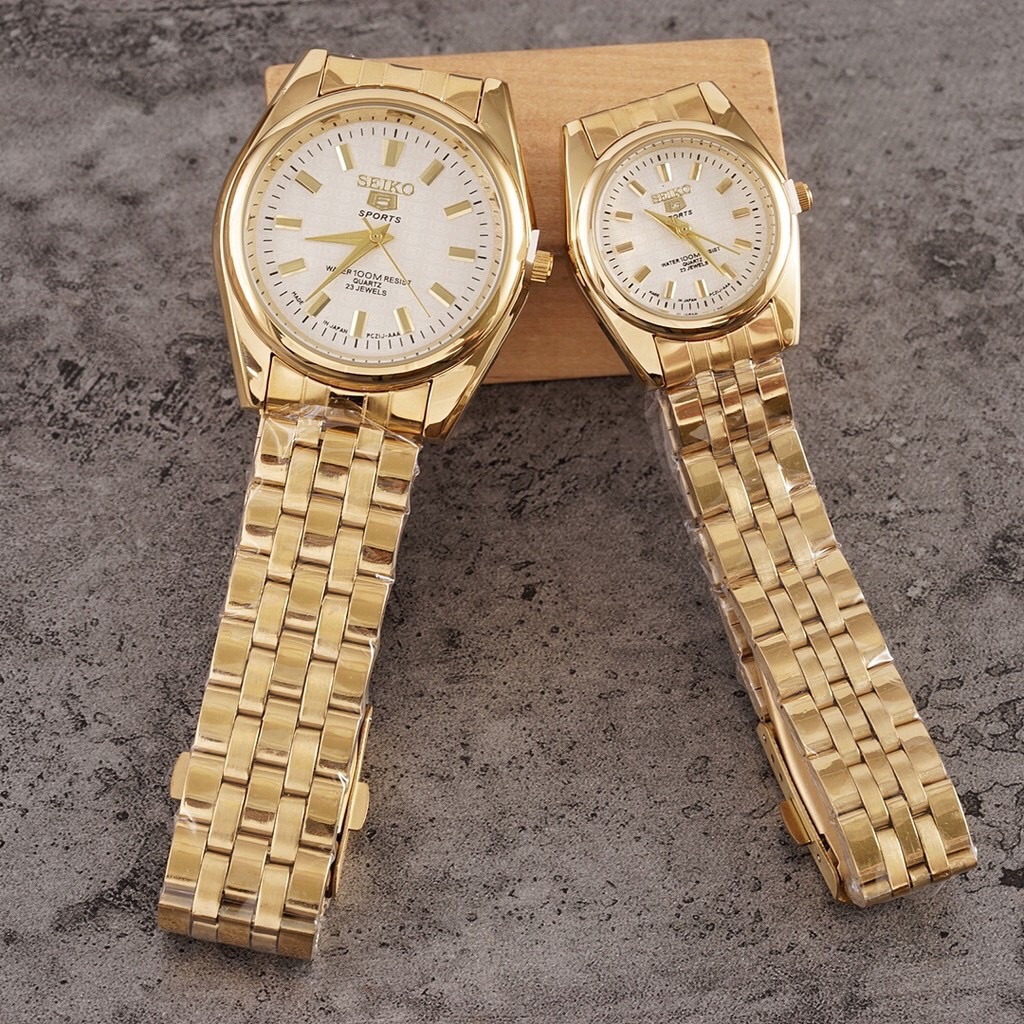 Relo watch 18k gold plated waterproof couple fashion watch | Lazada PH