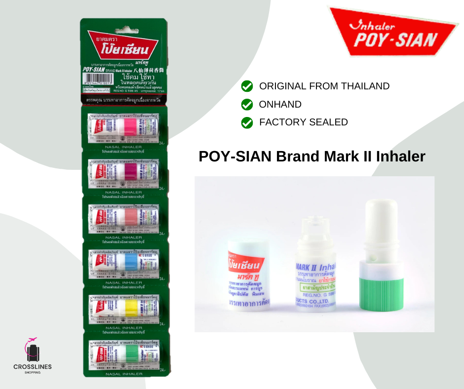 POY SIAN Brand Mark II Inhaler (Original from Thailand) - 1 PIECE ...