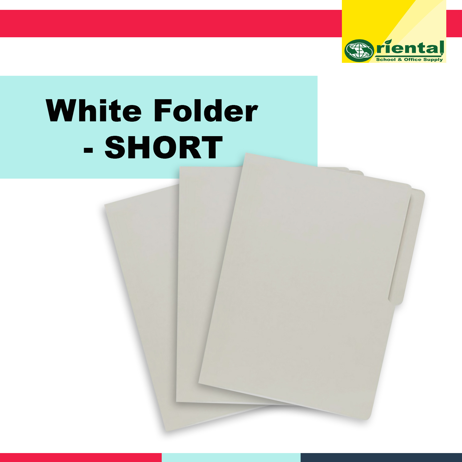 Set of 10 White Folder for office and school documents - 14 PTS. White ...