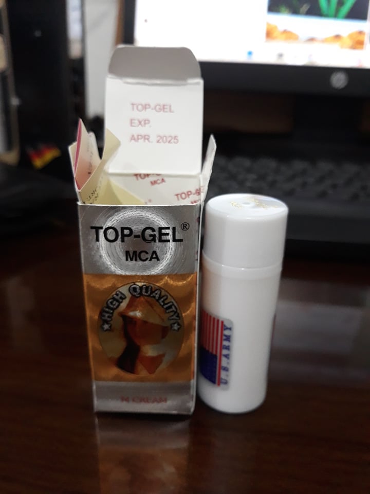 Topgel Cream Top Gel Extra Pearl Cream with Vitamin E 10g 10 grams each ...