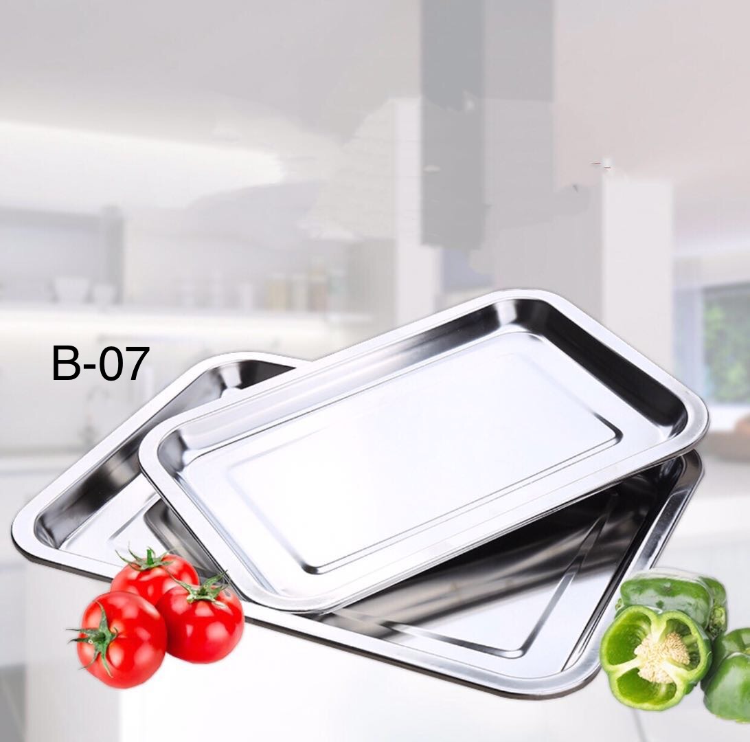 STAINLESS TRAY / FOOD TRAY / SERVING TRAY B-07 D/S-22 | Lazada PH