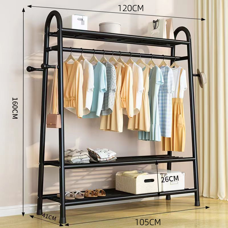 Clothes Rack Freestanding Hanger Multi-functional Balcony Drying ...