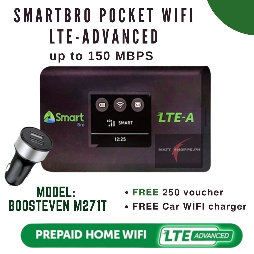 SMART BRO LTE-ADVANCED POCKET WIFI WITH 15 DAYS INLIDATA BOOSTEVEN M281T/M028AT | Lazada PH