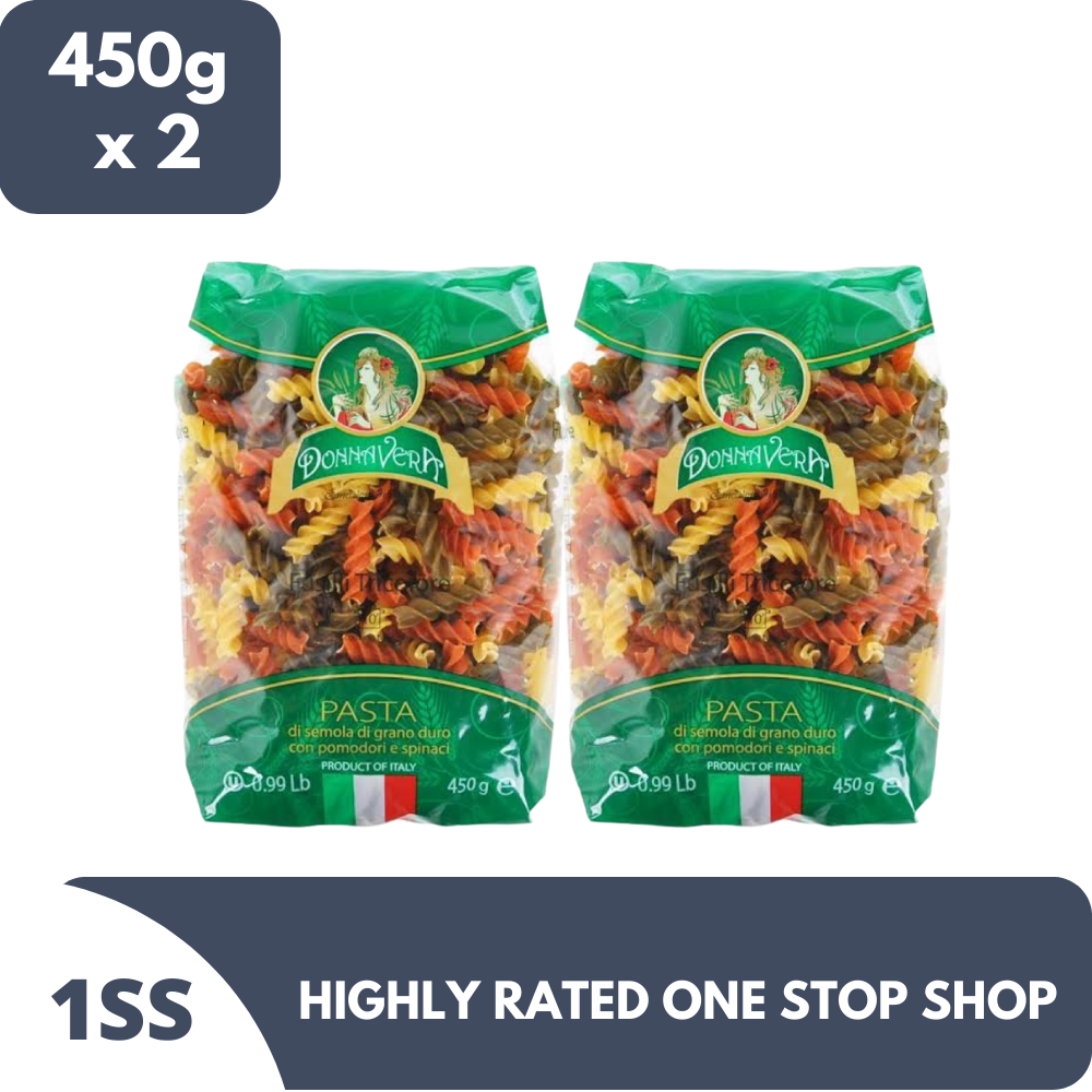 Donna Vera Fusilli Pasta Tricolor 450g x 2 | Lazada PH