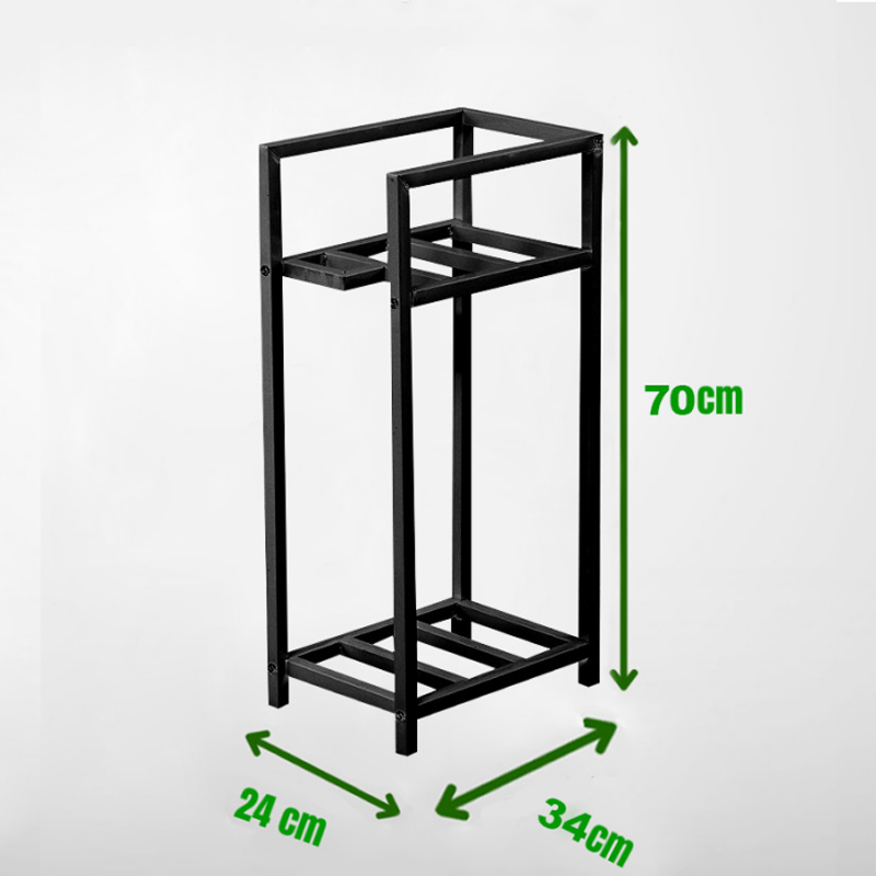 Water shelf gallon rack stand with an additional layer for cups ...