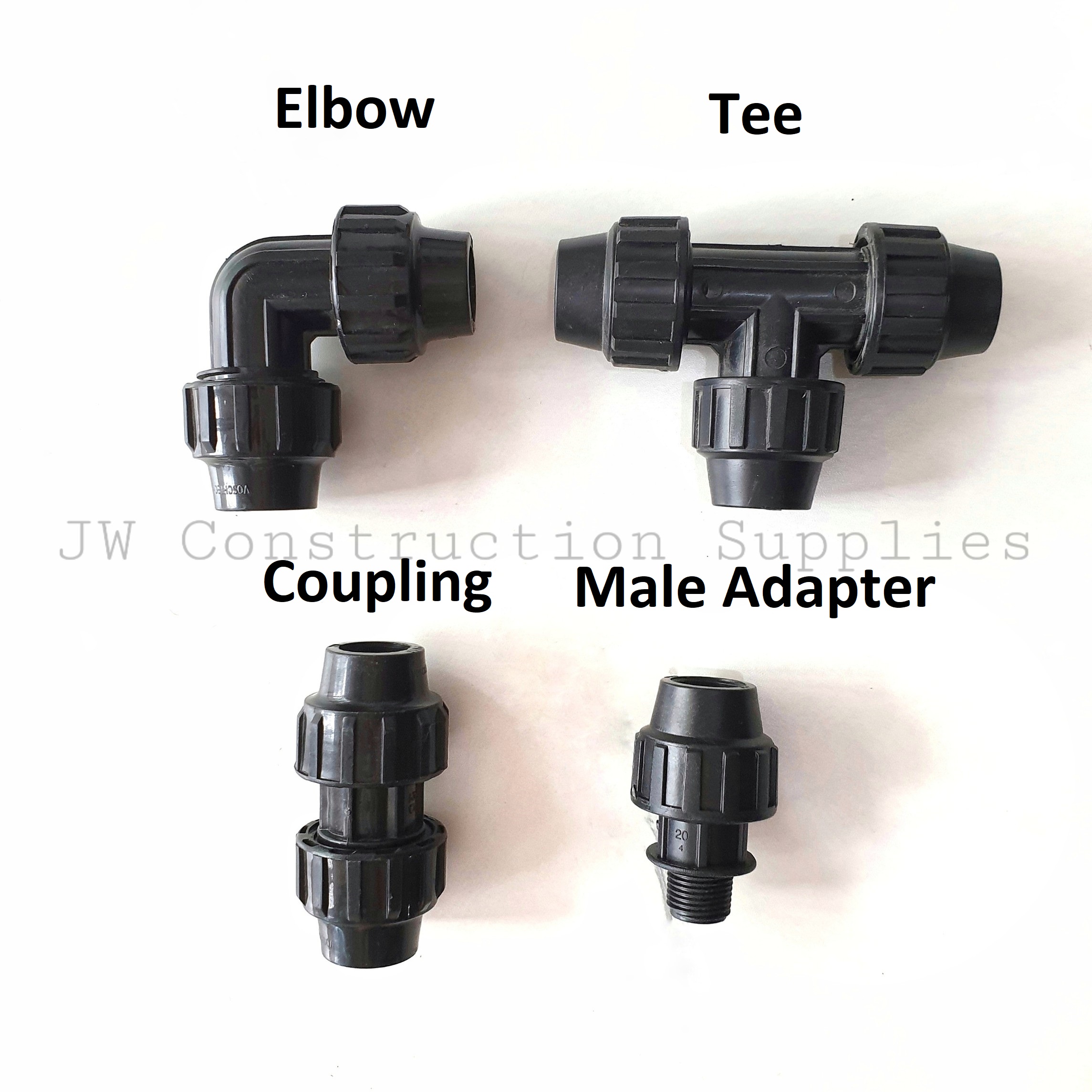PE Compression Fittings Elbow/ Tee/ Coupling/ Male Adapter/ Coupling Reducer | Lazada PH