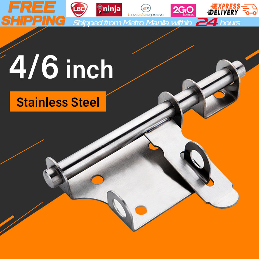 【Local Warehouse】4/6inch Slide Bolt Gate Latch Heavy Duty Premium ...
