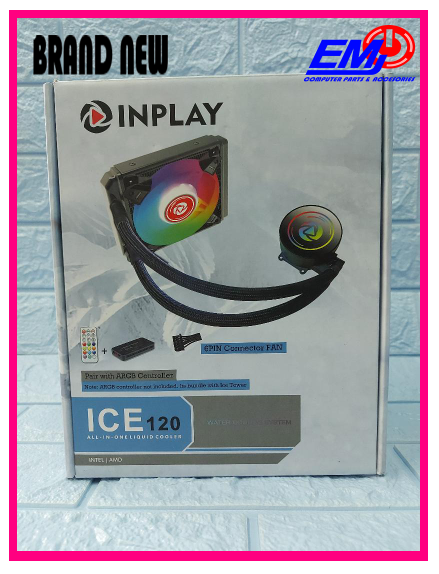 inPlay Ice 120 ALL IN ONE LIQUID COOLER/Pair with ARGB Controll BRAND ...
