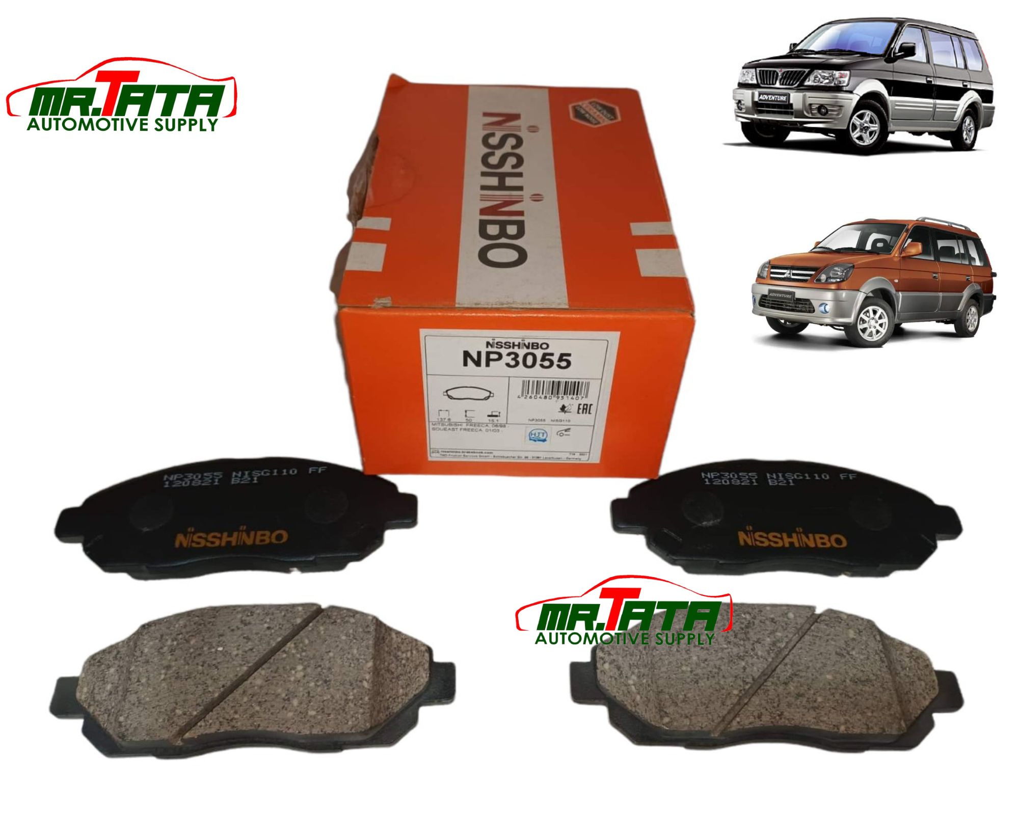 Nisshinbo Brake Pads FRONT for Mitsubishi Adventure All Variants ...