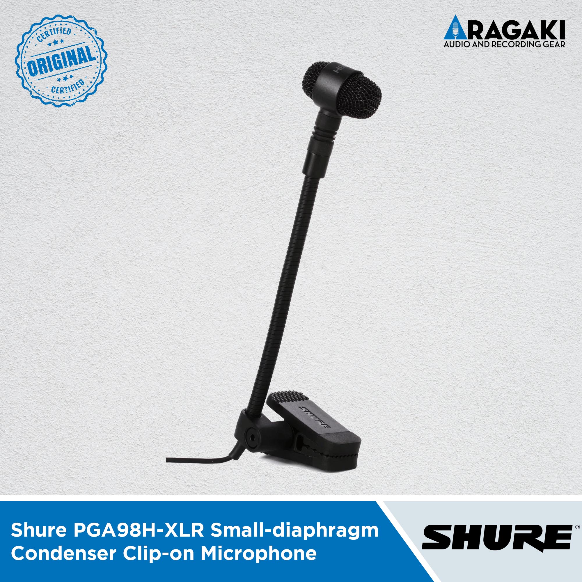 Shure PGA98H-XLR Small-diaphragm Condenser Clip-on Microphone | Lazada PH