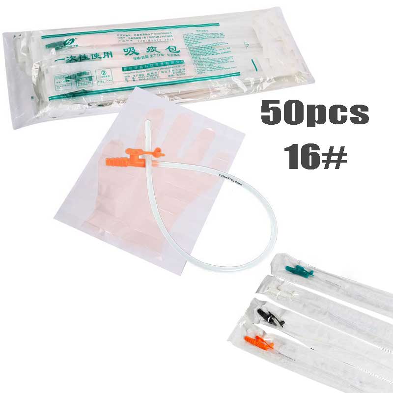 50Pcs Disposable Suction Catheter / Foley Catheter（Fr.12/Fr.14/Fr.16 ...