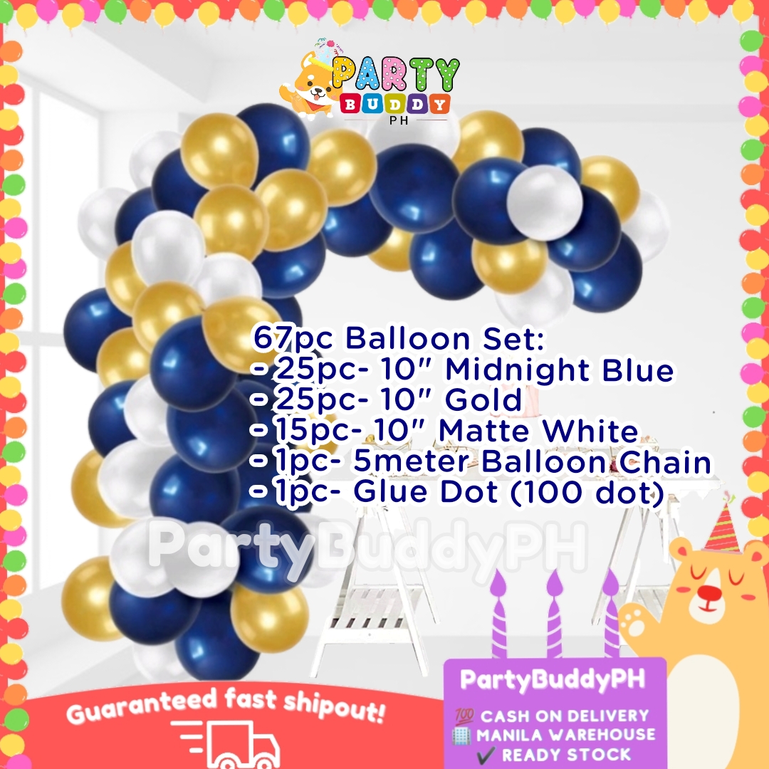 67pcs TRIcolor Balloon Confetti Set sold by Partybuddyph | Lazada PH