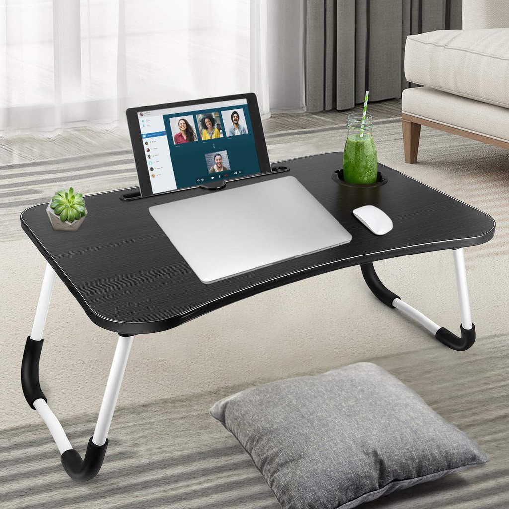 EMPIRE Laptop Table (BLACK) 50*30 Portable Breakfast Serving Bed Tray ...