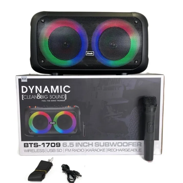 BRUDO!! BLUETOOTH SPEAKER - BTS - 1709 6.5 INCH DYNAMIC CLEAN AND BIG SOUNDS WITH WIRELESS ...