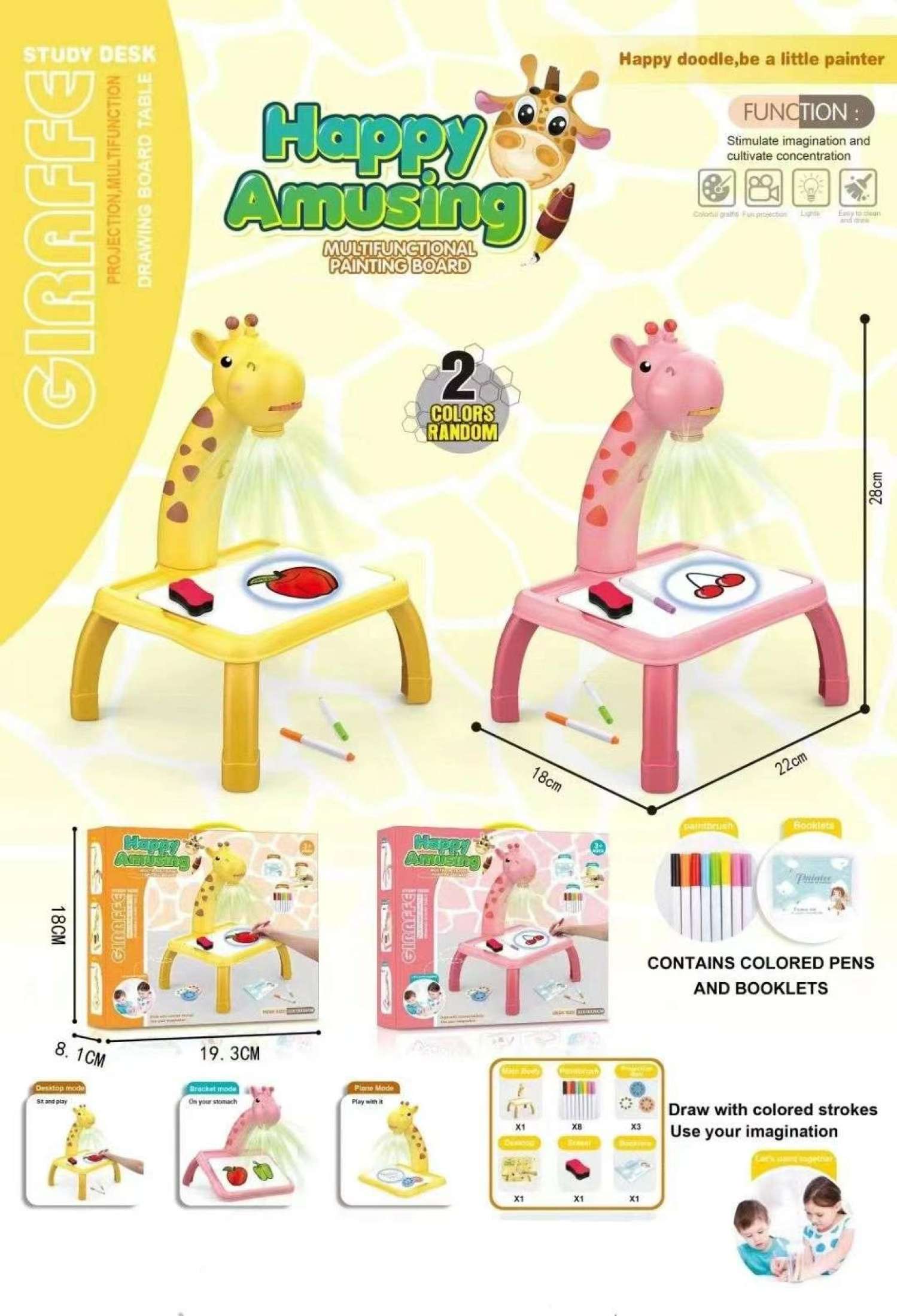 Children LED Projector Art Drawing Table Toys Kids Smart Drawing Board ...