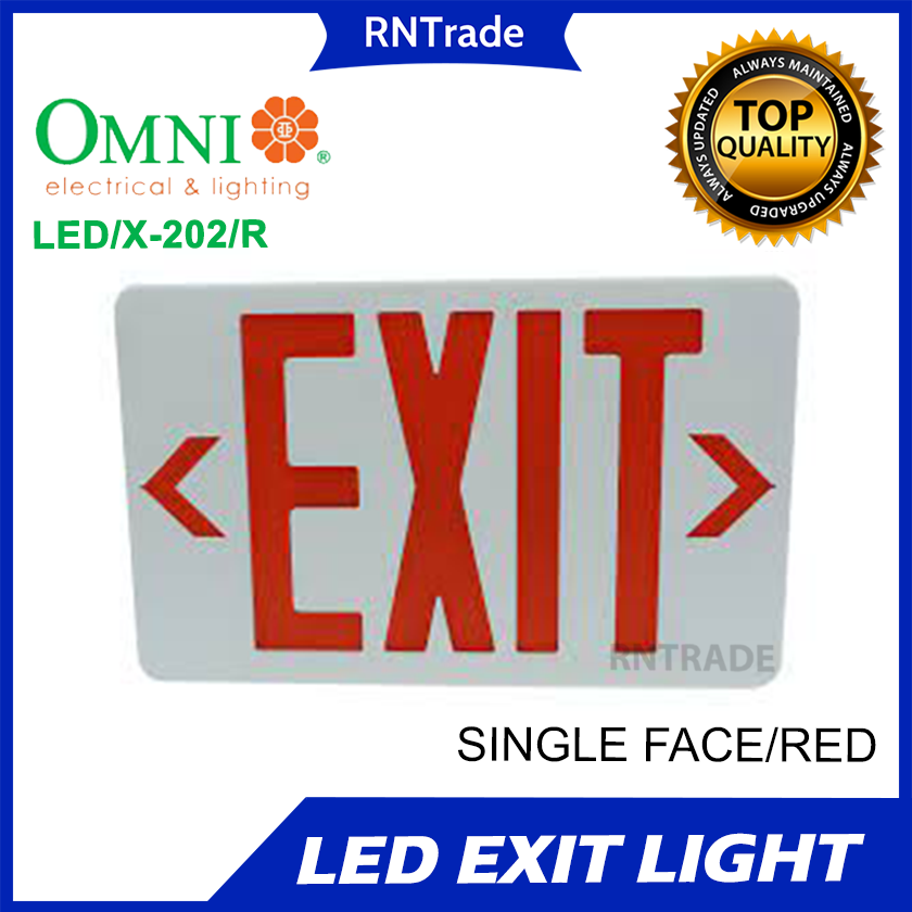 OMNI LED Exit Sign RED- LED/X-202/R | Lazada PH