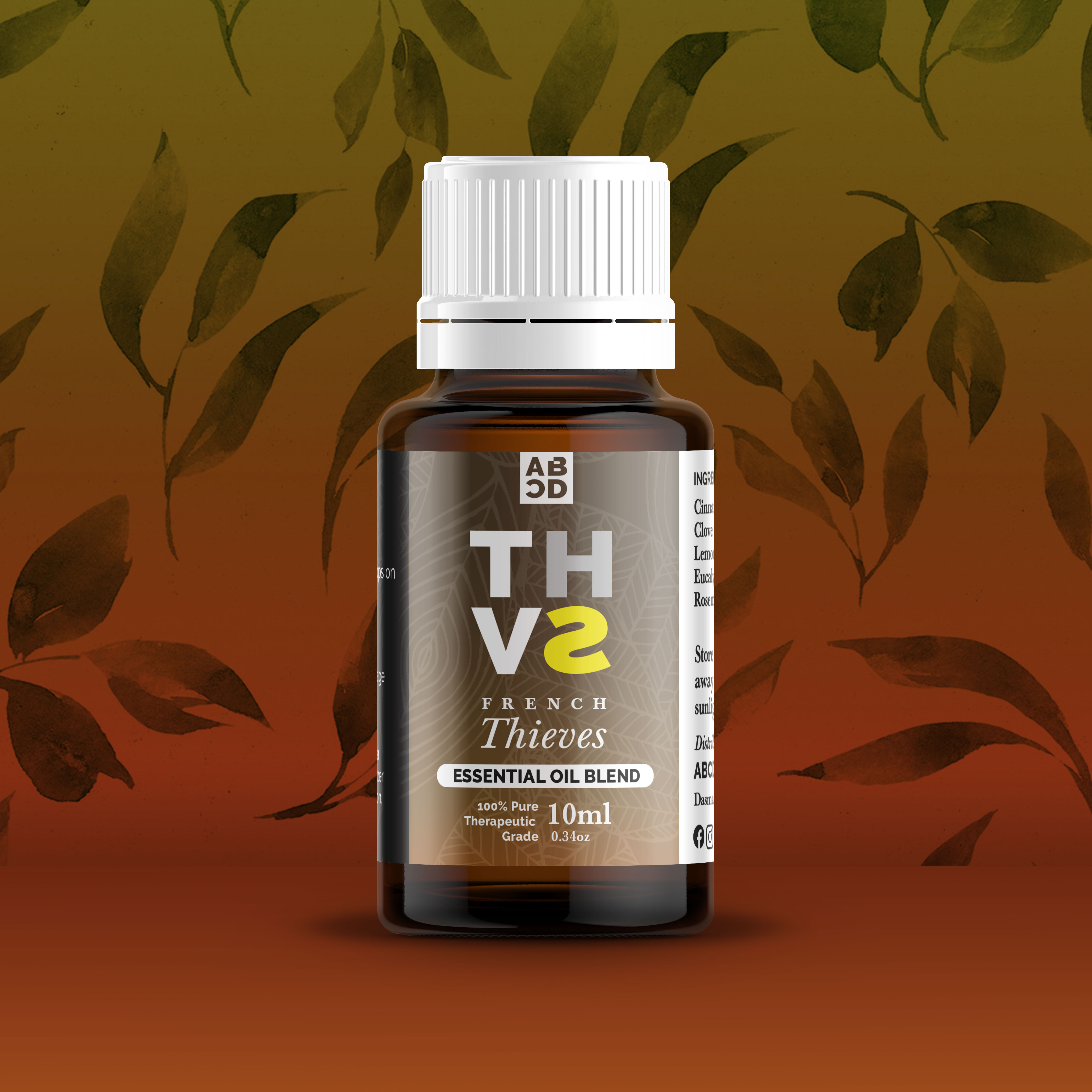 ABCD Organics Thieves Essential Oil Blend – 100% Natural, Therapeutic ...
