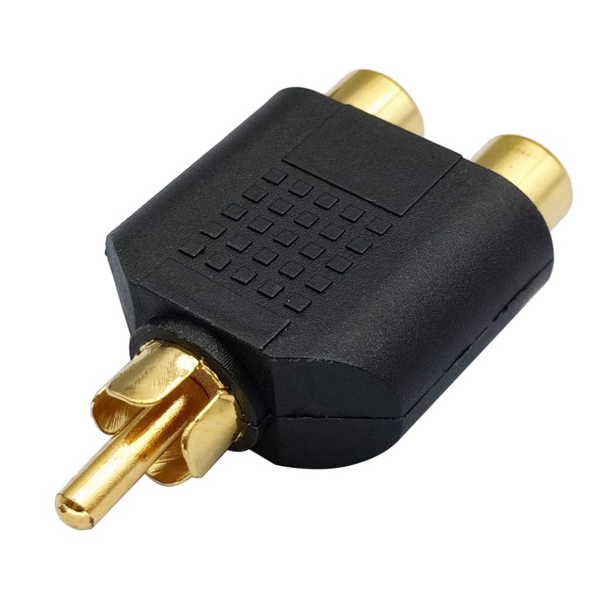 RCA Splitter Connector male to 2 RCA female RCA jack Y Splitter AV ...