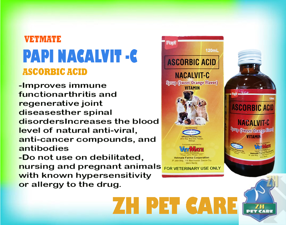 ZH. PAPI Nacalvit-C ASCORBIC ACID for Pets (120ml) | Lazada PH