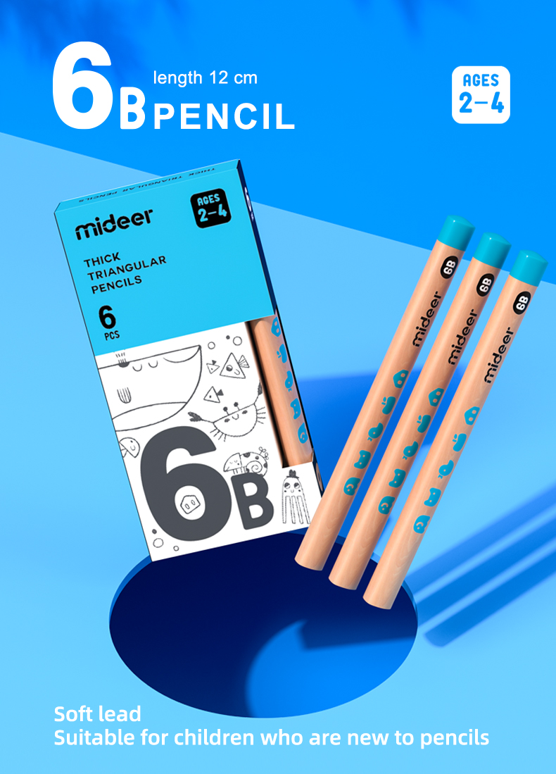 [READY STOCK] Mideer Pencils Easy Grip Triangular Preschool Arts Crafts ...