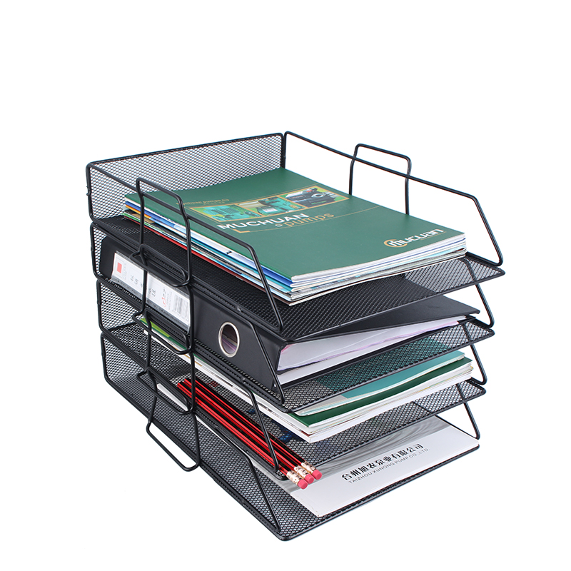 Metal desktop data rack four-layer metal file rack A4 single-layer ...