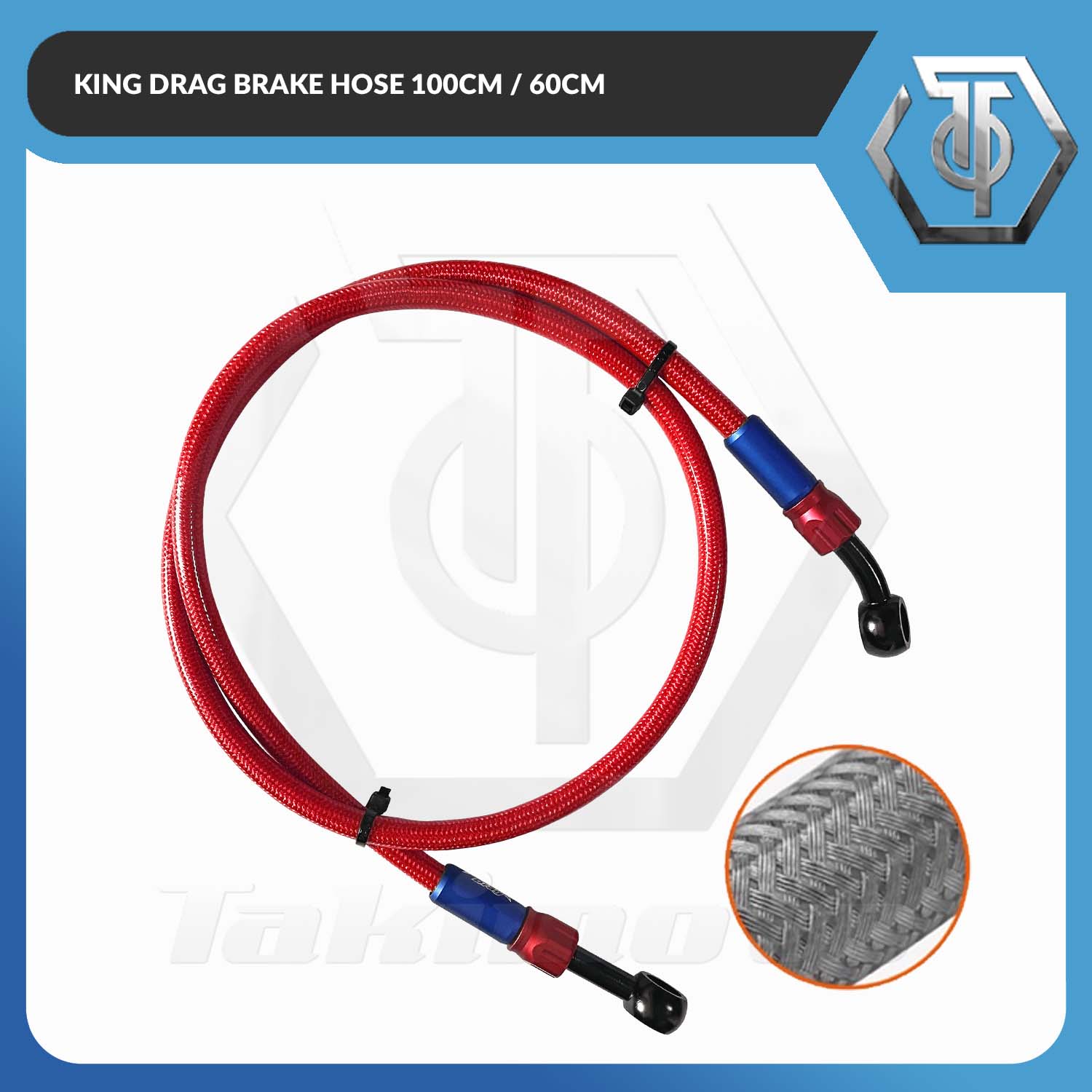 Takimoto Universal Brake Hose 100CM 60CM Disc Caliper Hose Universal ...