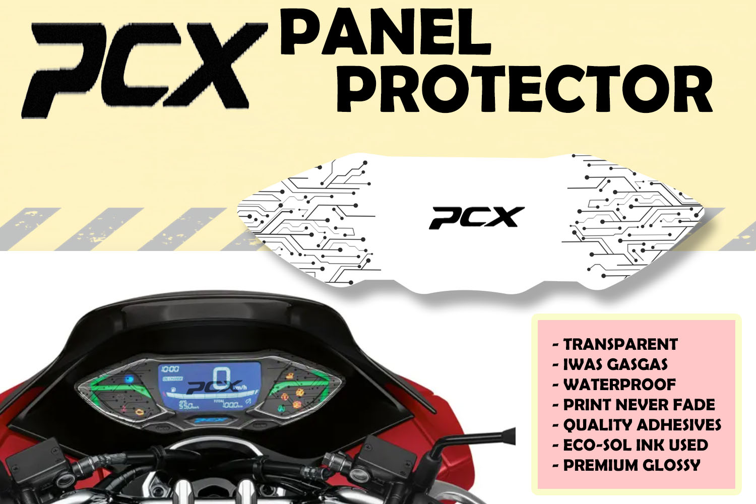 HONDA PCX SCREEN PROTECTOR / HONDA PCX 160 SCREEN PROTECTOR / HONDA PCX ...