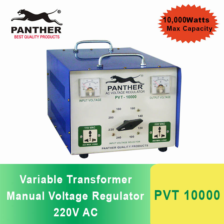 Panther PVT 10,000 Manual Voltage Regulator / Variable Transformer ...