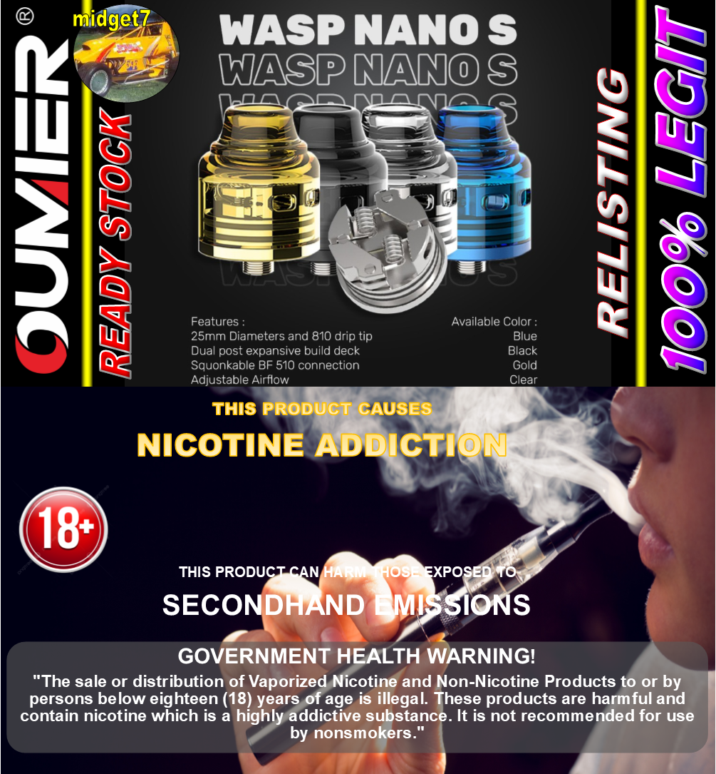 OUMIER WASP NANO S RDA (Dual Coil) 25mm | Lazada PH