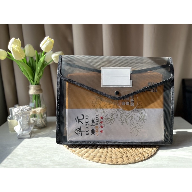 CZAR Expandable LONG Plastic Envelope FC size Document Clearbook Folder ...