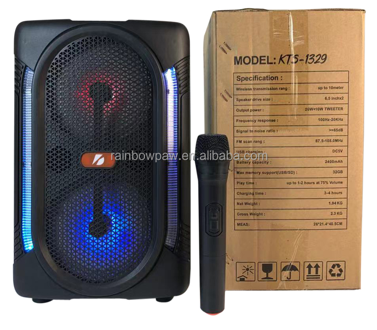 Portable Wireless Bluetooth Speaker KTS-1329 6.5x2 inches with Free ...