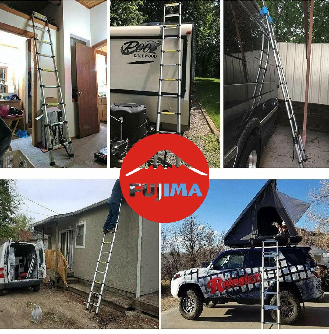 FUJIMA JAPAN Telescopic Single Ladder Aluminum Double Side Ladder ...