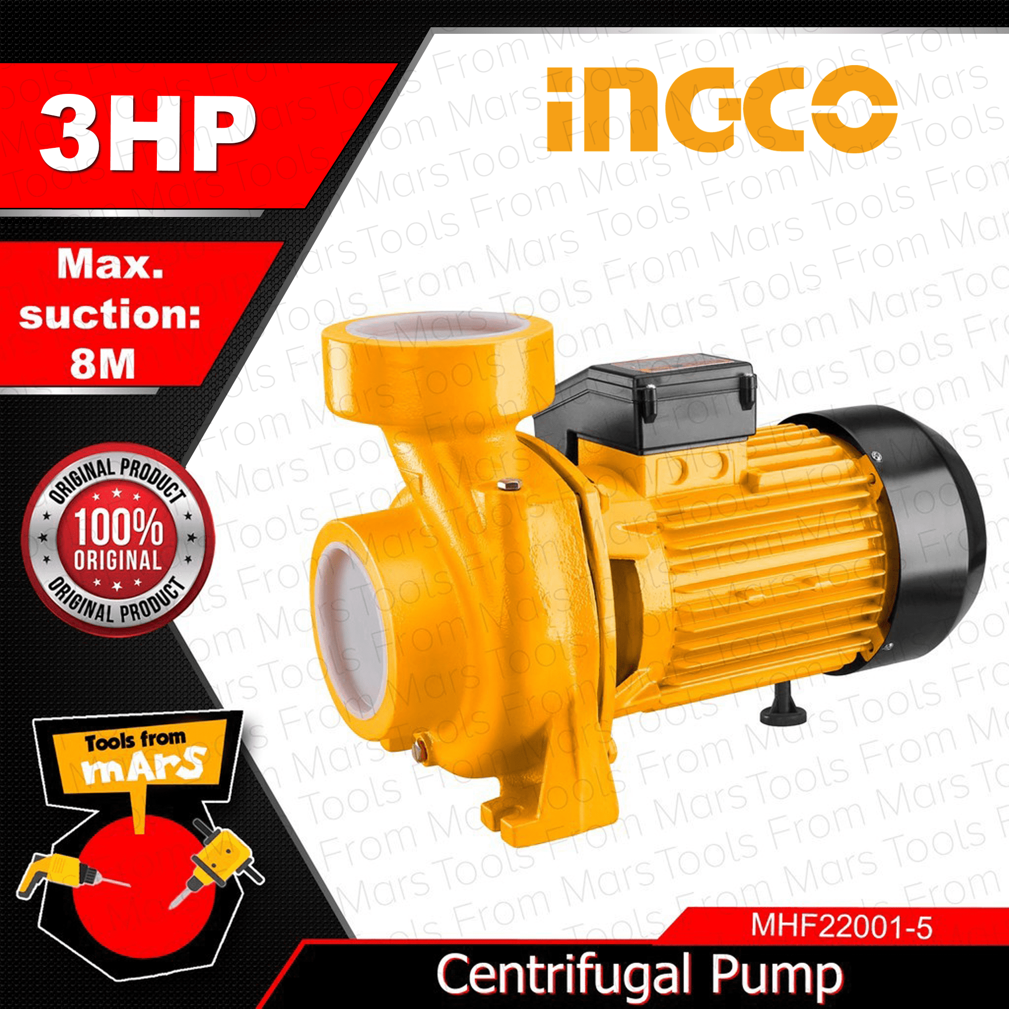 INGCO Centrifugal Pump 2250W (3HP) MHF22001-5 •TOOLS FROM MARS• IPT ...