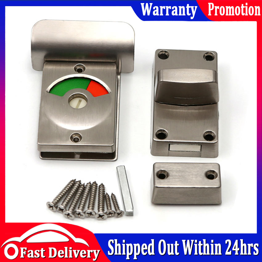 1 set Stainless steel Privacy WC Latch Vacant Engaged Door Lock Toilet ...