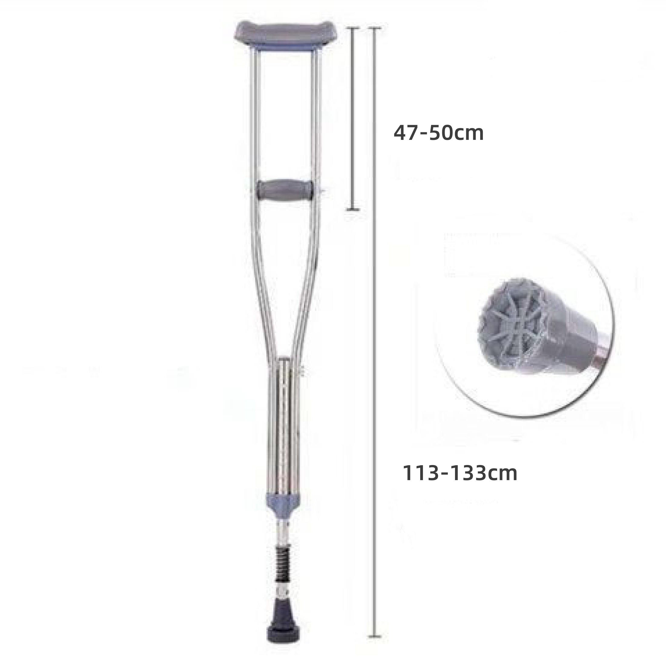 WTC*Aluminum Adjustable Crutches Pair Wear resistant and anti slip ...