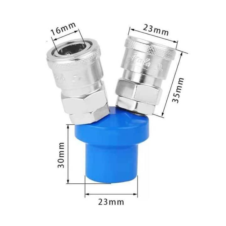 Air Compressor Manifold 2 Way Quick Connect Multi Hose Coupler Fitting ...