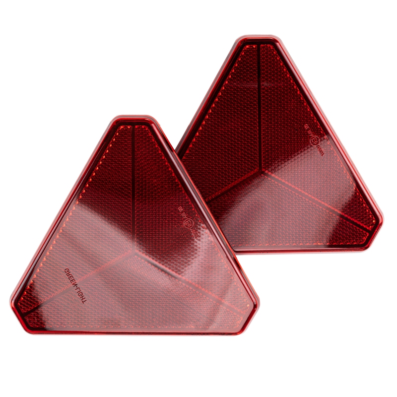 2X Triangle Red Alerts Safety Sign Reflective Stickers Strip Rear ...