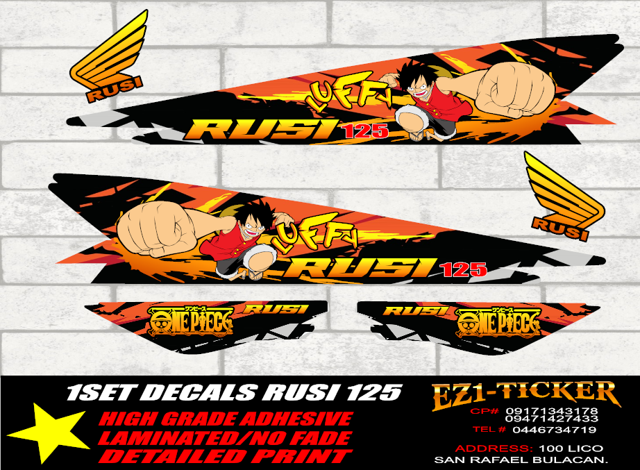 RUSI 125 LUFFY DESIGN # 2 | Lazada PH