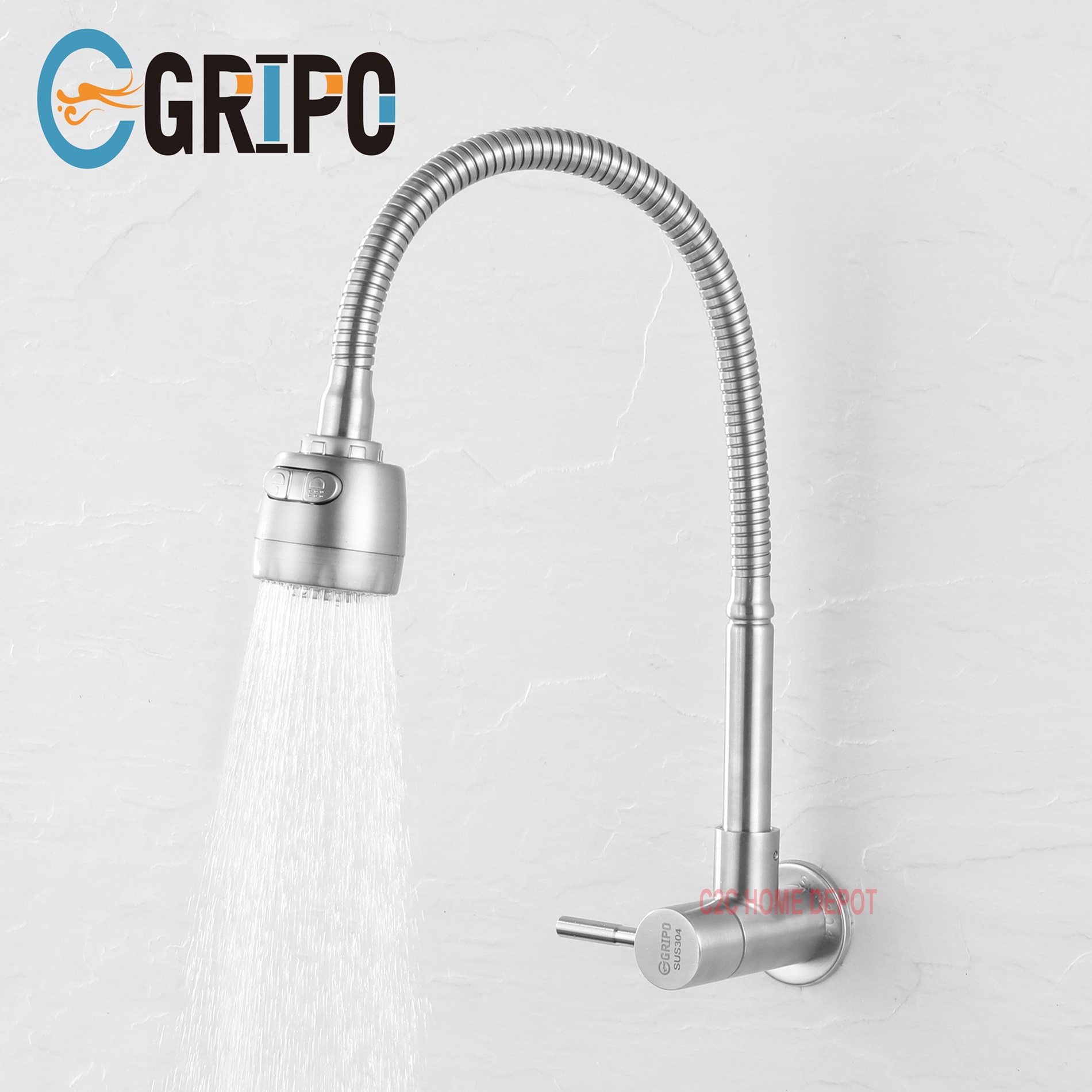 GRIPO 304 stainless Big Body Type universal wall type flexible kitchen ...